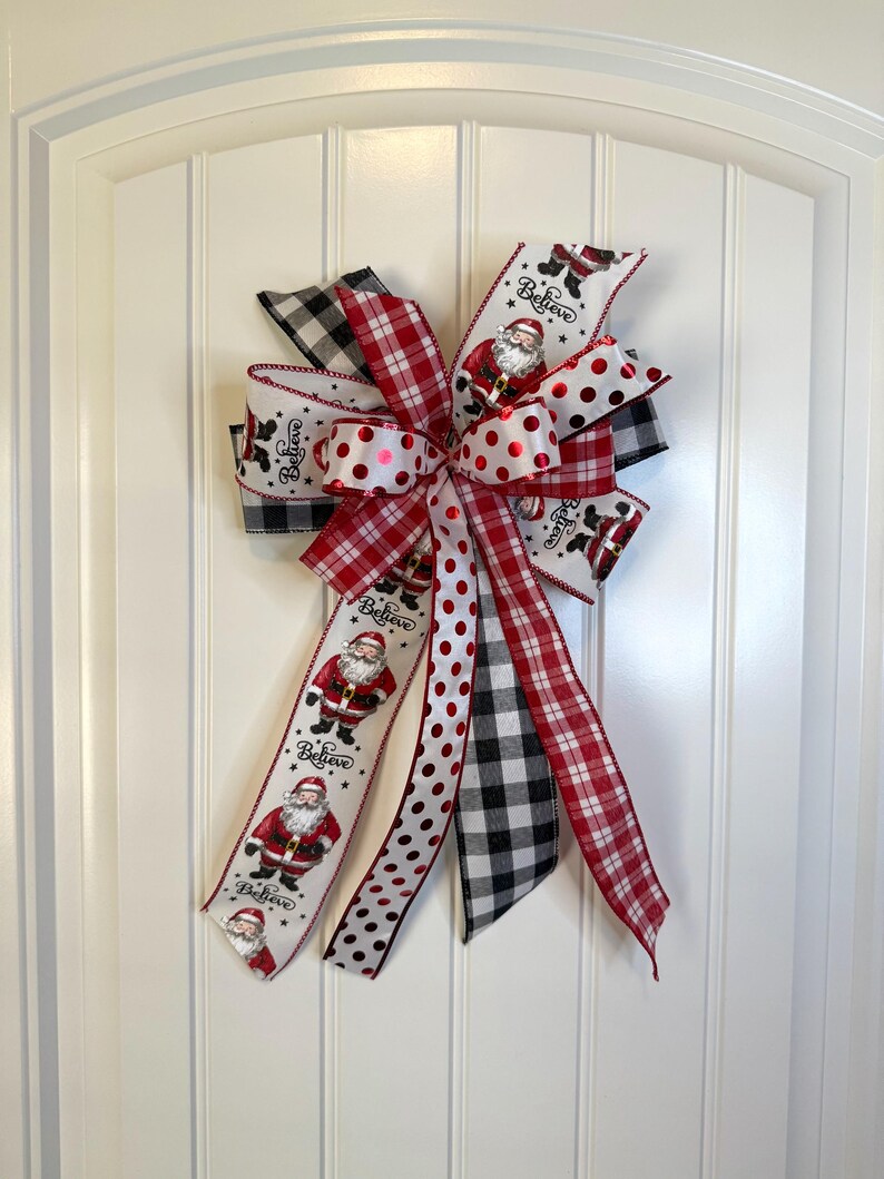 DIY Christmas Santa Wreath Bow Making Kit, DIY Christmas Wreath ...