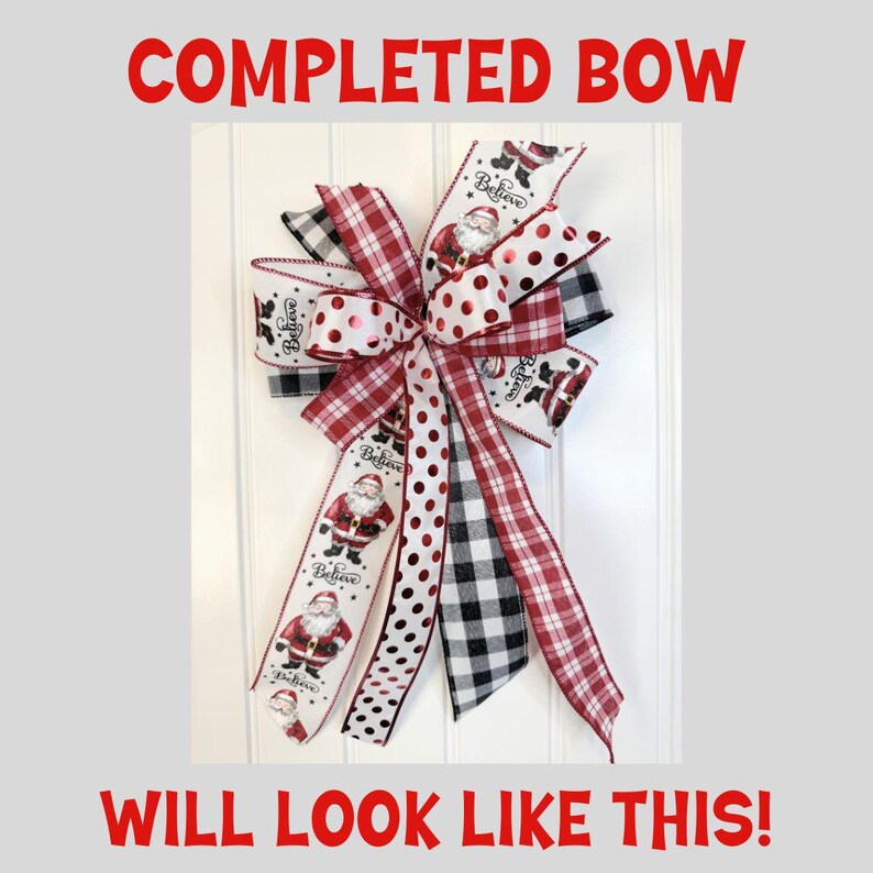 DIY Christmas Santa Wreath Bow Making Kit, DIY Christmas Wreath ...