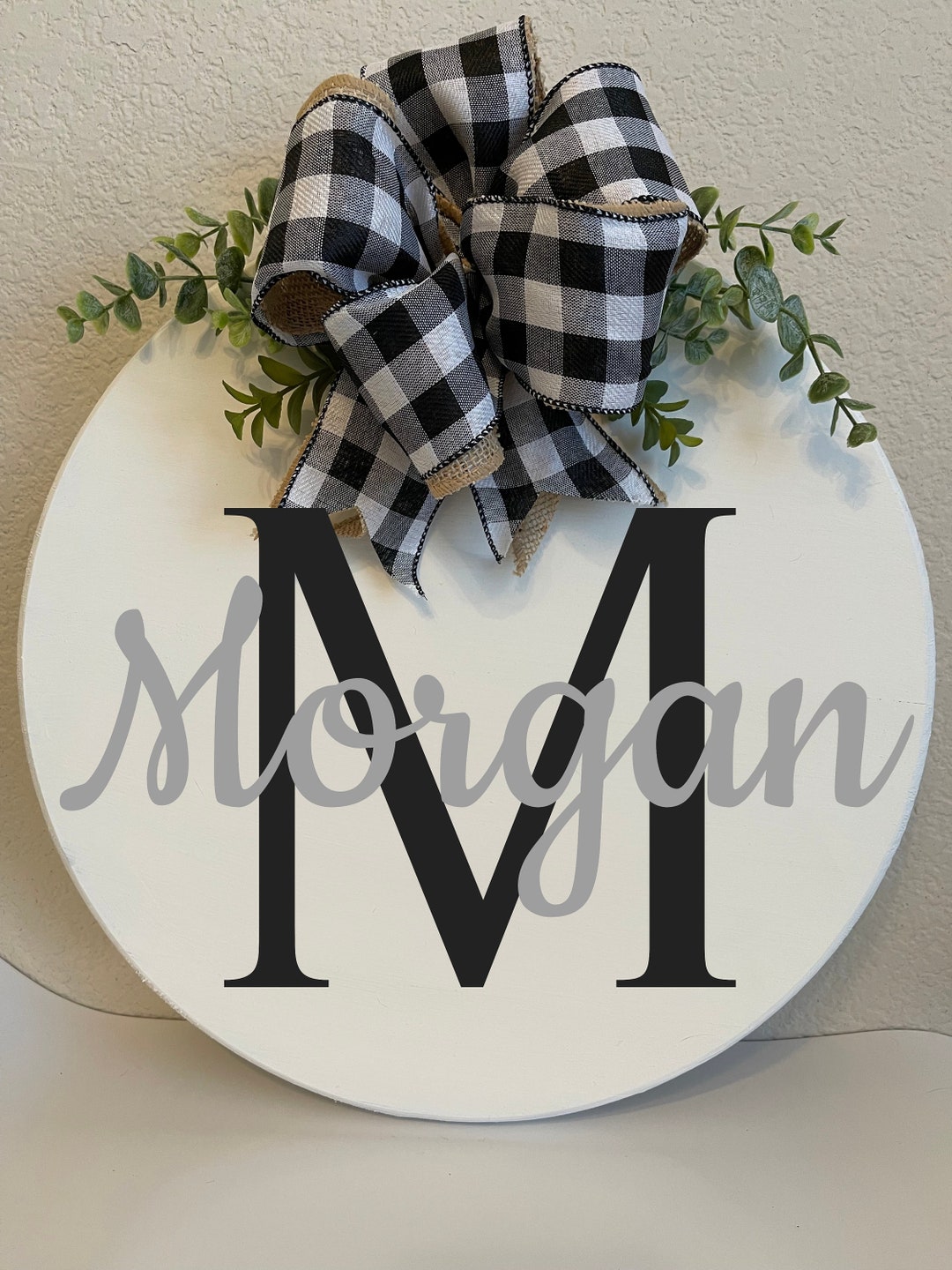 Front Door Decor | Last Name Sign | Welcome Wreath | Front Door Wreath ...