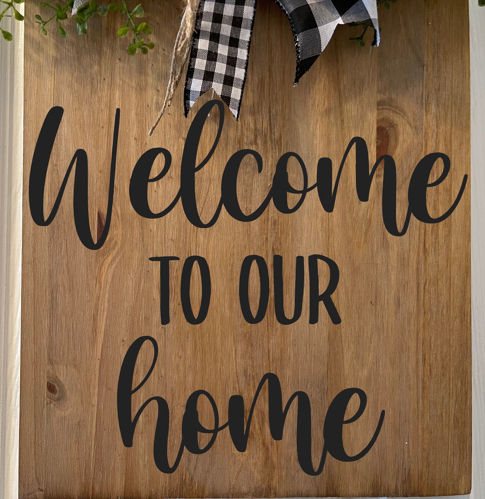 Welcome to Our Home Front Door Decor Home Sweet Home | Etsy