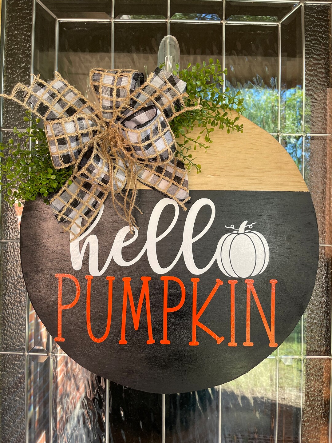 Front Door Decor, Hello Fall Sign, Hello Pumpkin, Fall Decor, Pumpkin ...
