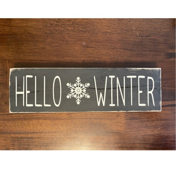 Hello Winter Sign - Etsy