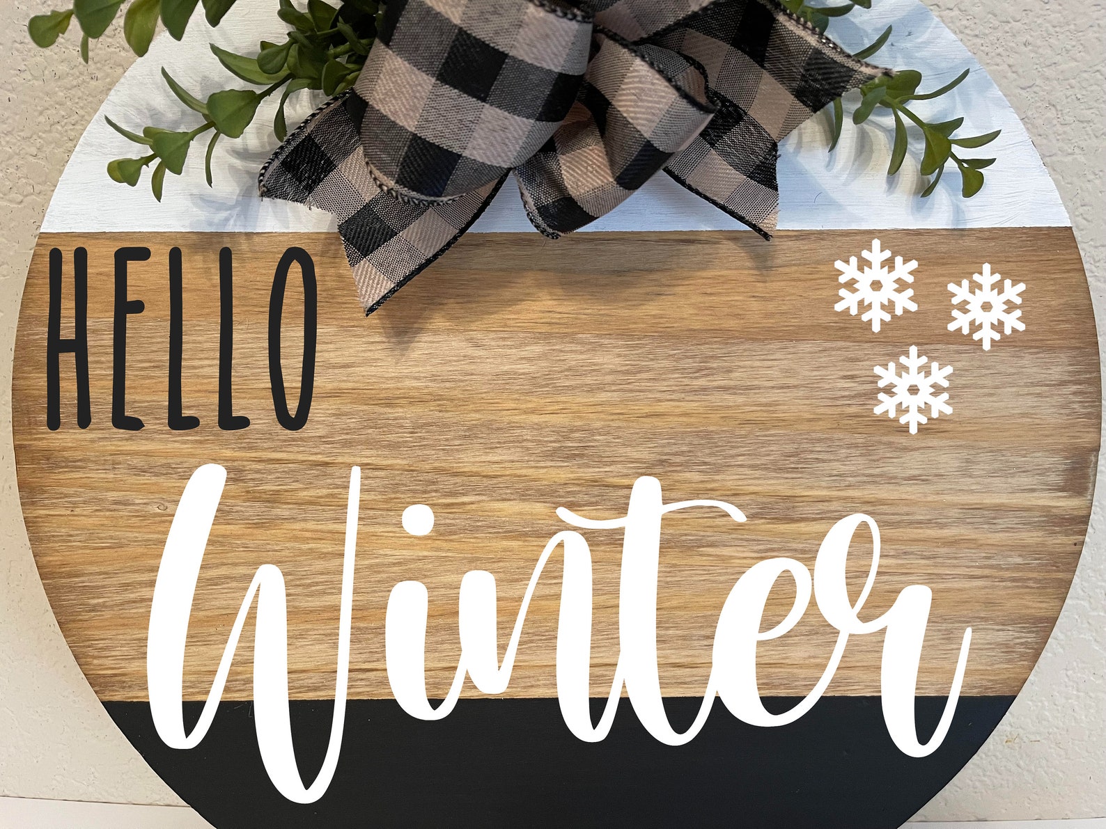 Hello Winter Door Hanger L Winter Door Hanger L Winter Wreath - Etsy