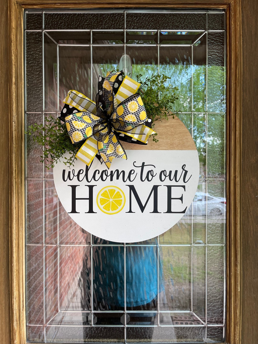 Lemon Door Hanger, Lemon Wreath, Summer Door Hanger, Summer Lemon ...