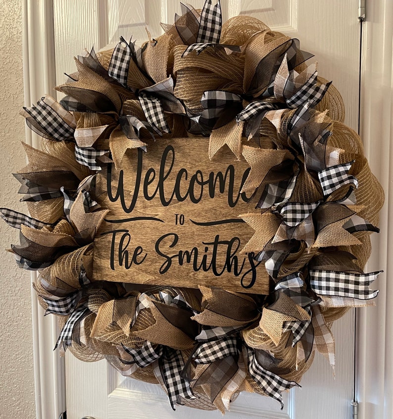 Welcome Wreath Welcome Wreath for Front Door Front Door - Etsy