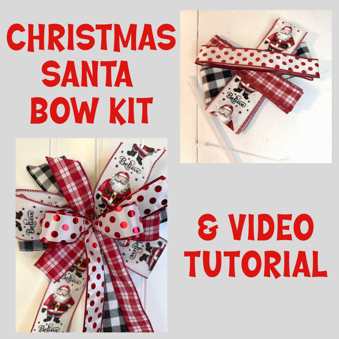 DIY Christmas Santa Wreath Bow Making Kit, DIY Christmas Wreath ...