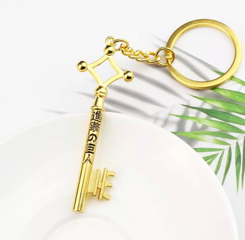AOT Gold Key Keychain Erens Key Keyring/anime Keyring | Etsy