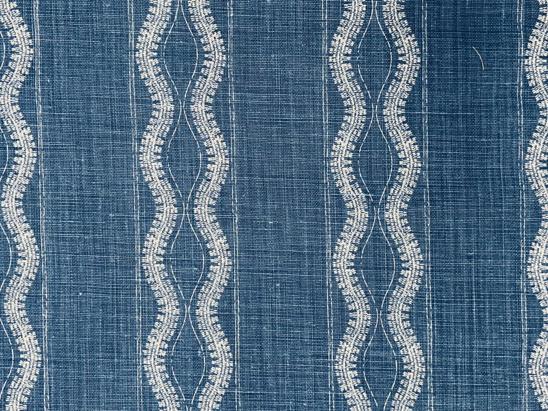 Peter Dunham “zanzibar Stripe” Indigo Fabric - 1 1/3 Yard Piece - Etsy