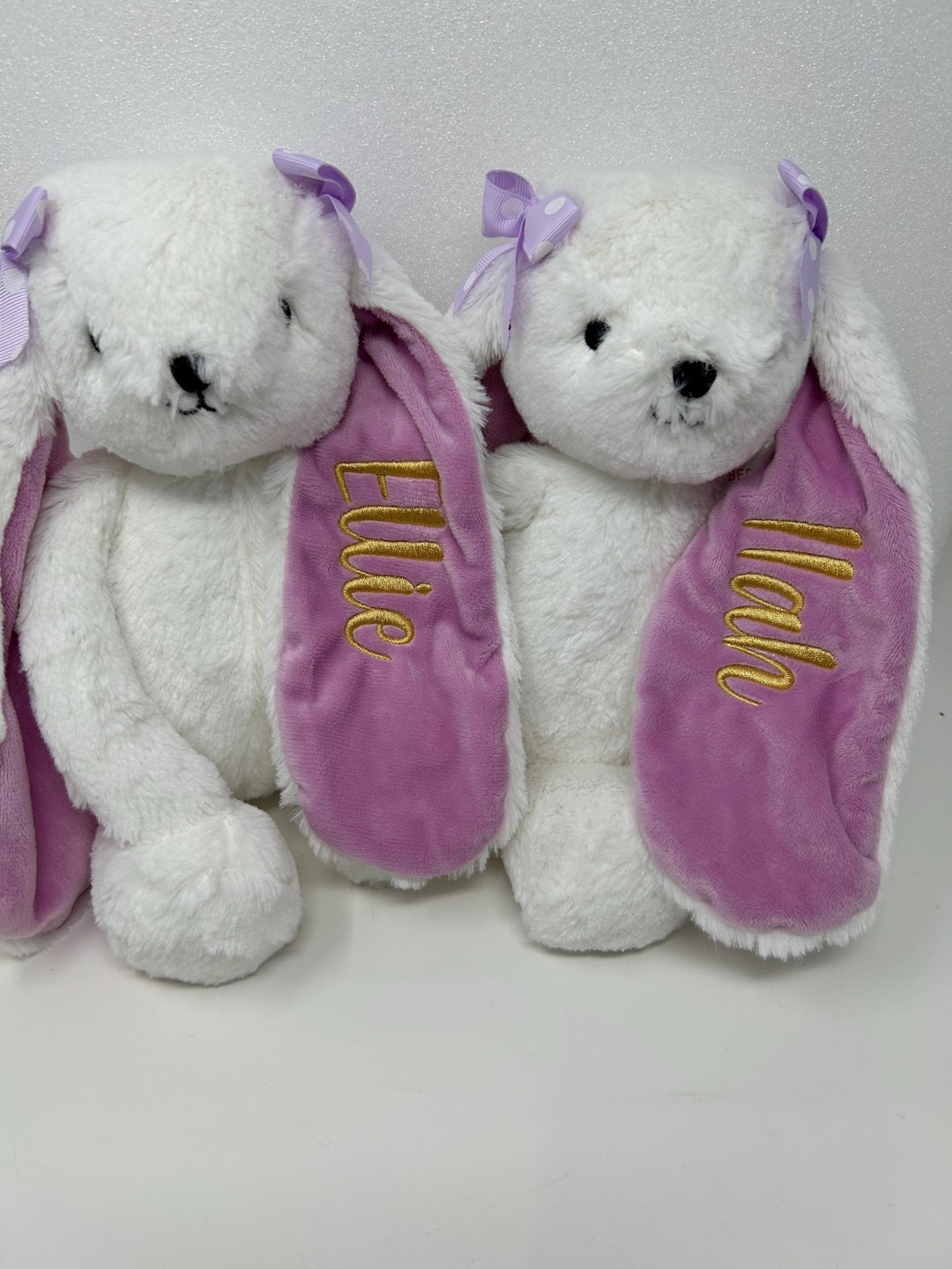 Embroidered Plush Animals| Personalized Bunnies| Embroidered ...