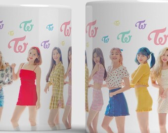 Kpop TWICE Members 11oz Ceramic Mug Digital Illustration - Etsy