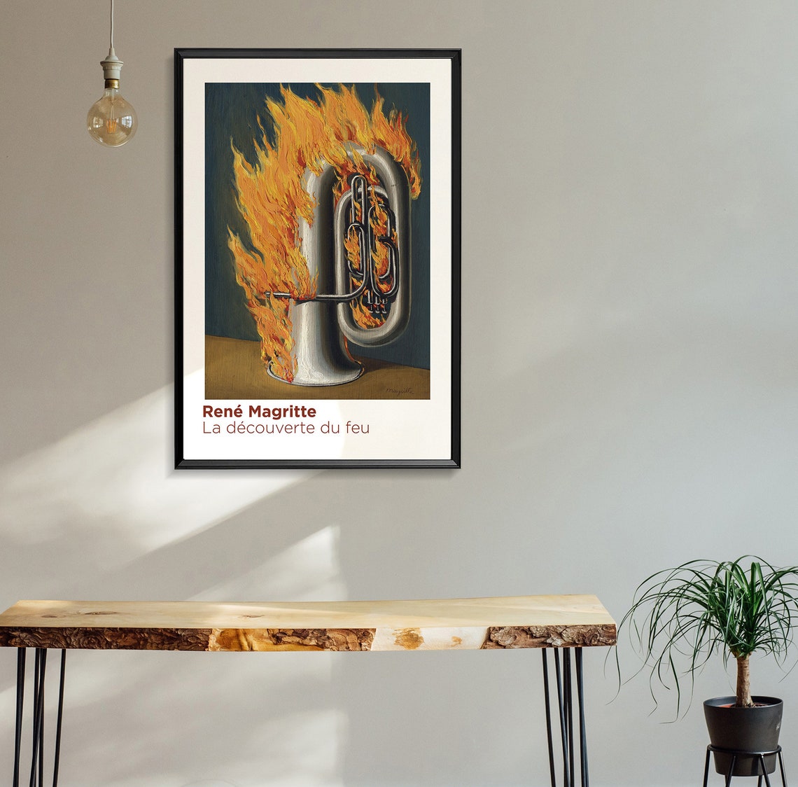 Buy René Magritte la Découverte Du Feu the Discovery Online in India - Etsy