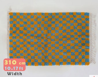 Light Blue Checkered Rug - Etsy