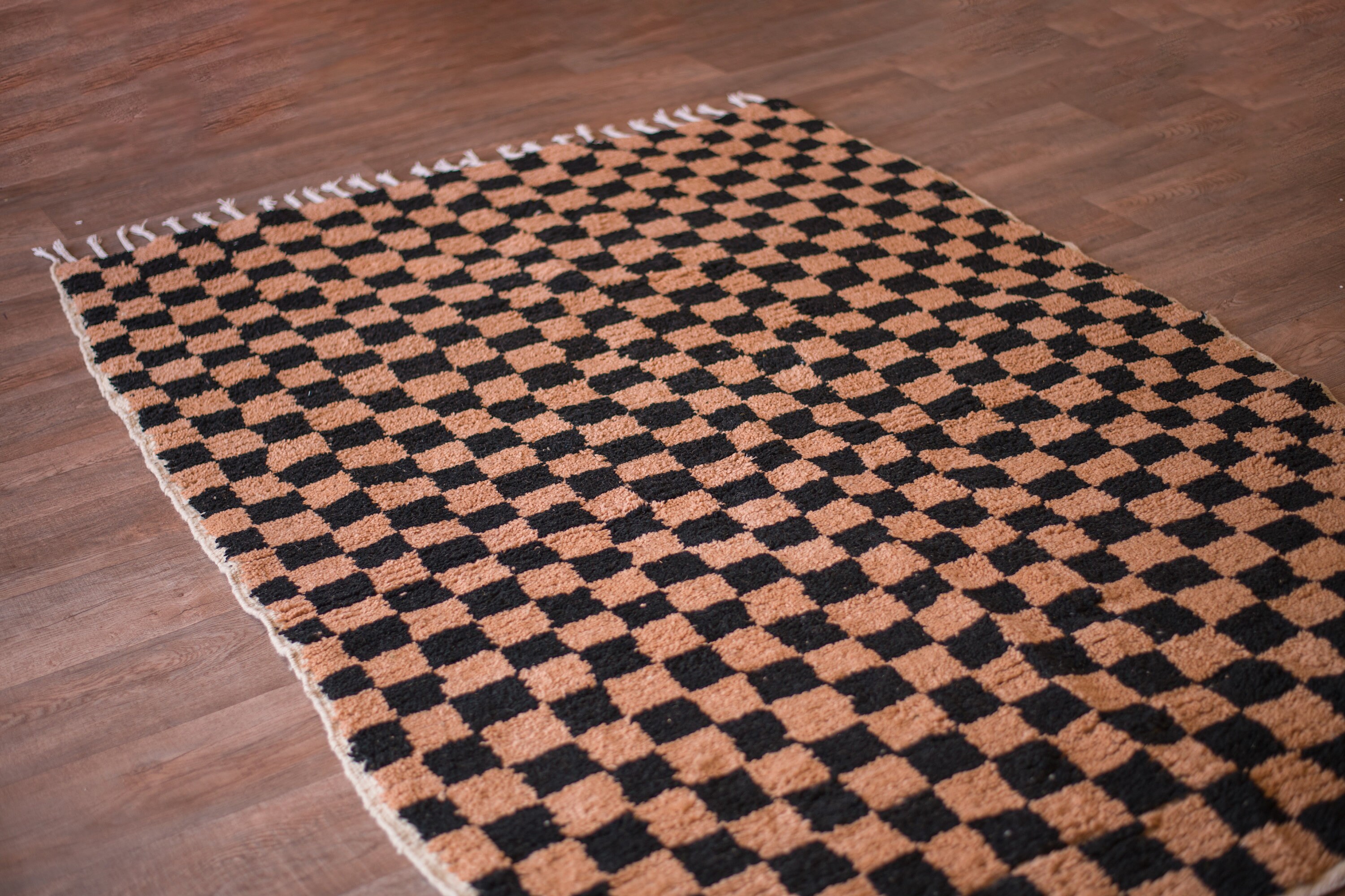 Black and Brown Custom Moroccan Rug Checkered Nursery - Etsy