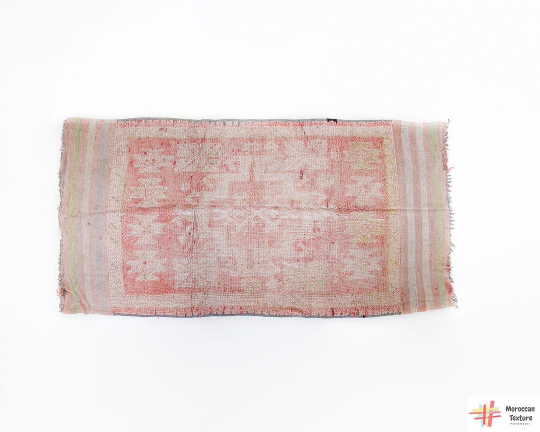 5x10 Wool Rectangle Rug Tribal Area Rug Handmade Rug Salmon - Etsy