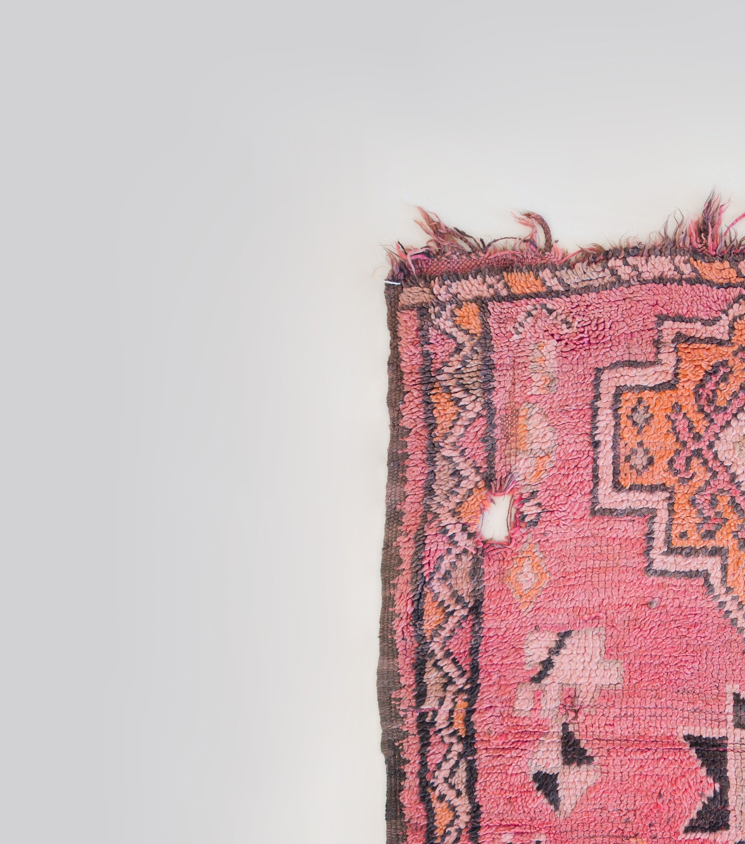 Red Moroccan Rug 4ft X 9ft Handmade Area Carpet 4x9 Red Wool Runner 4x9 ...