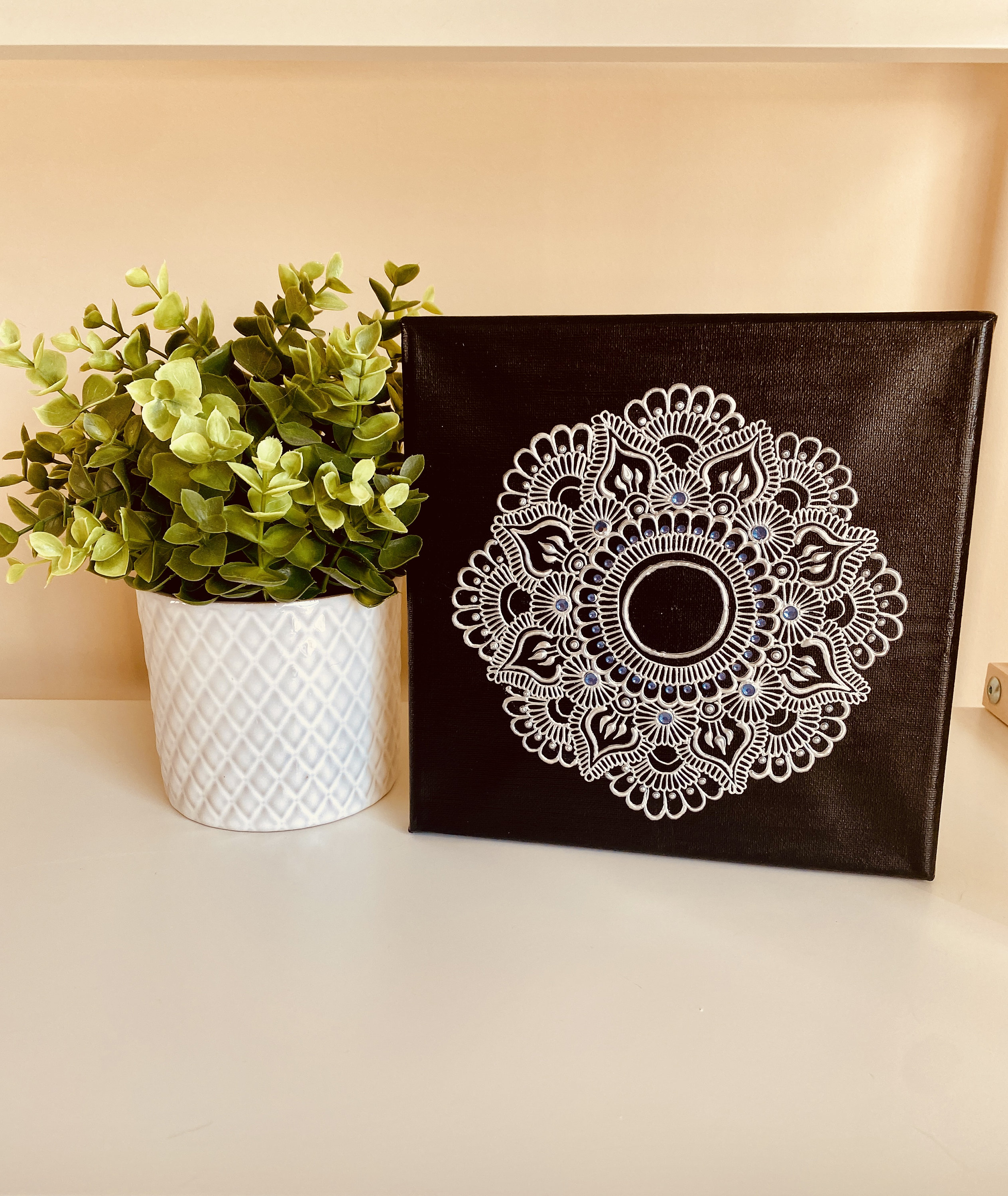 Mini Mandala Painting//henna Inspired Art/mandala Canvas//art//henna ...