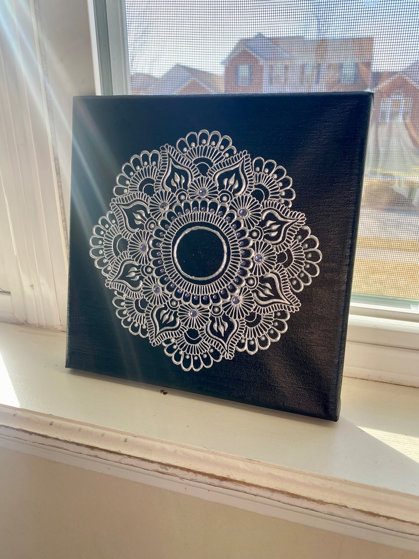 Mini Mandala Painting//henna Inspired Art/mandala Canvas//art//henna ...