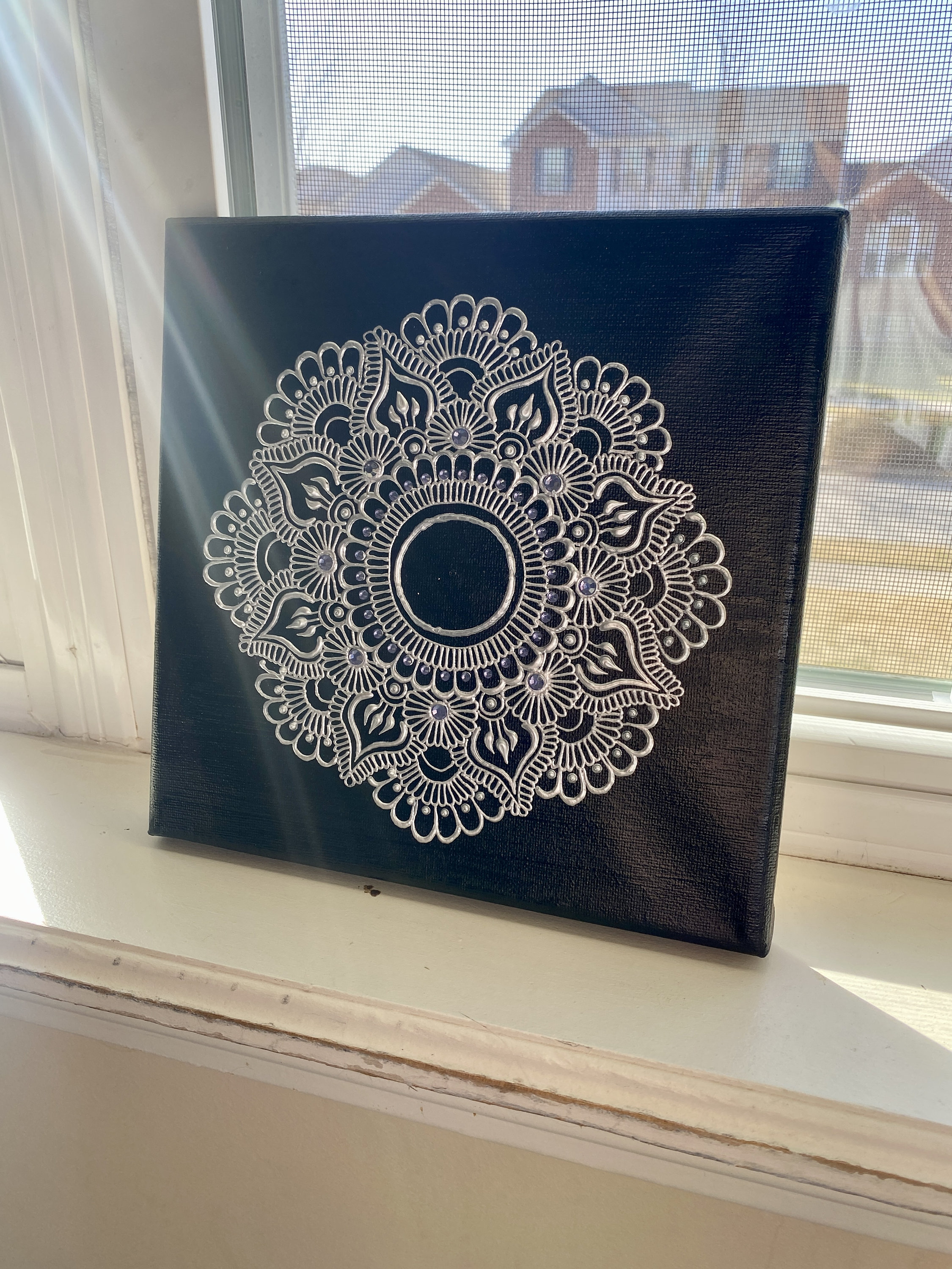 Mini Mandala Painting//henna Inspired Art/mandala Canvas//art//henna ...