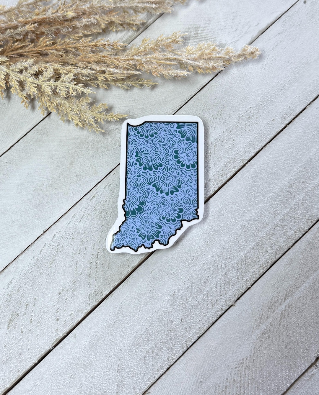 State of Indiana Sticker, Midwest Sticker, Henna Design, Hoosier State ...