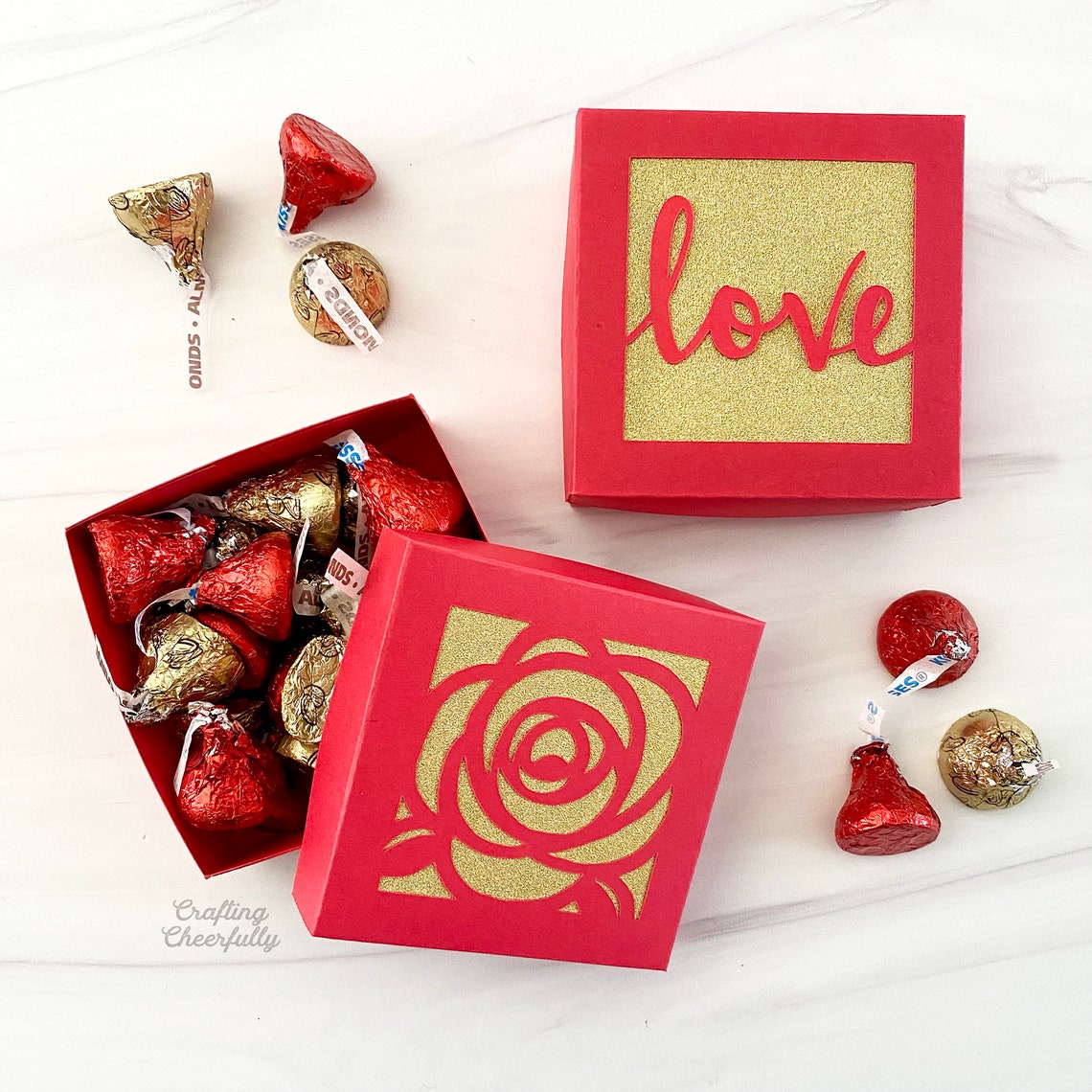 Valentine Treat Boxes SVG Cut File Love, Wedding, Gift Box, Favor Box ...