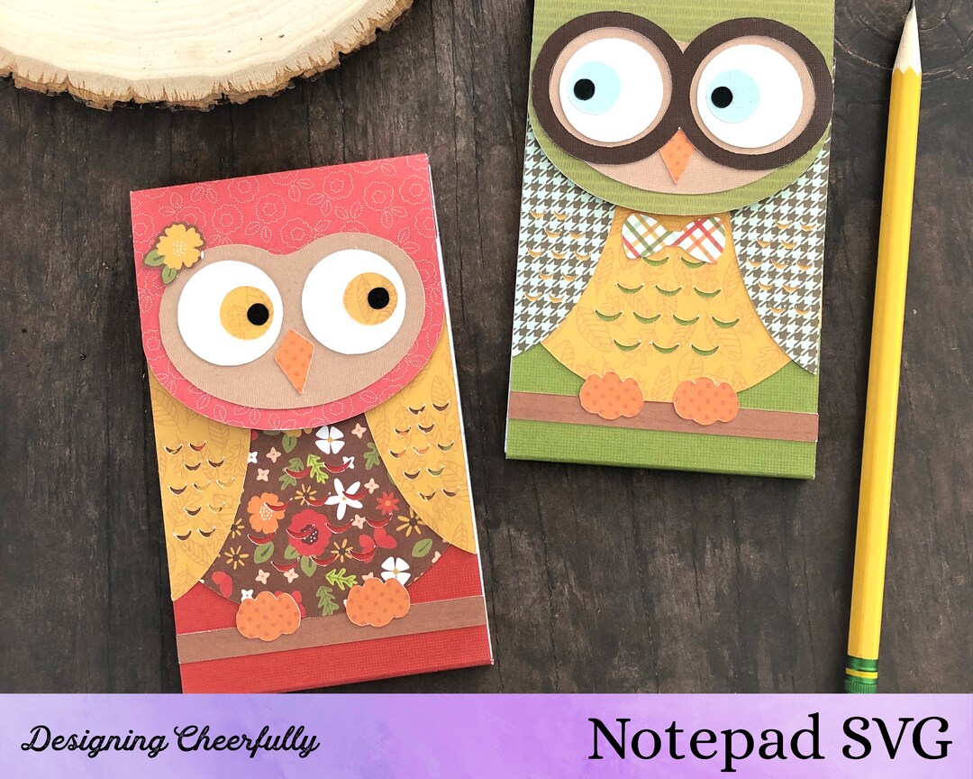 Owl Notepad SVG Cut File Owl SVG Cricut Craft - Etsy