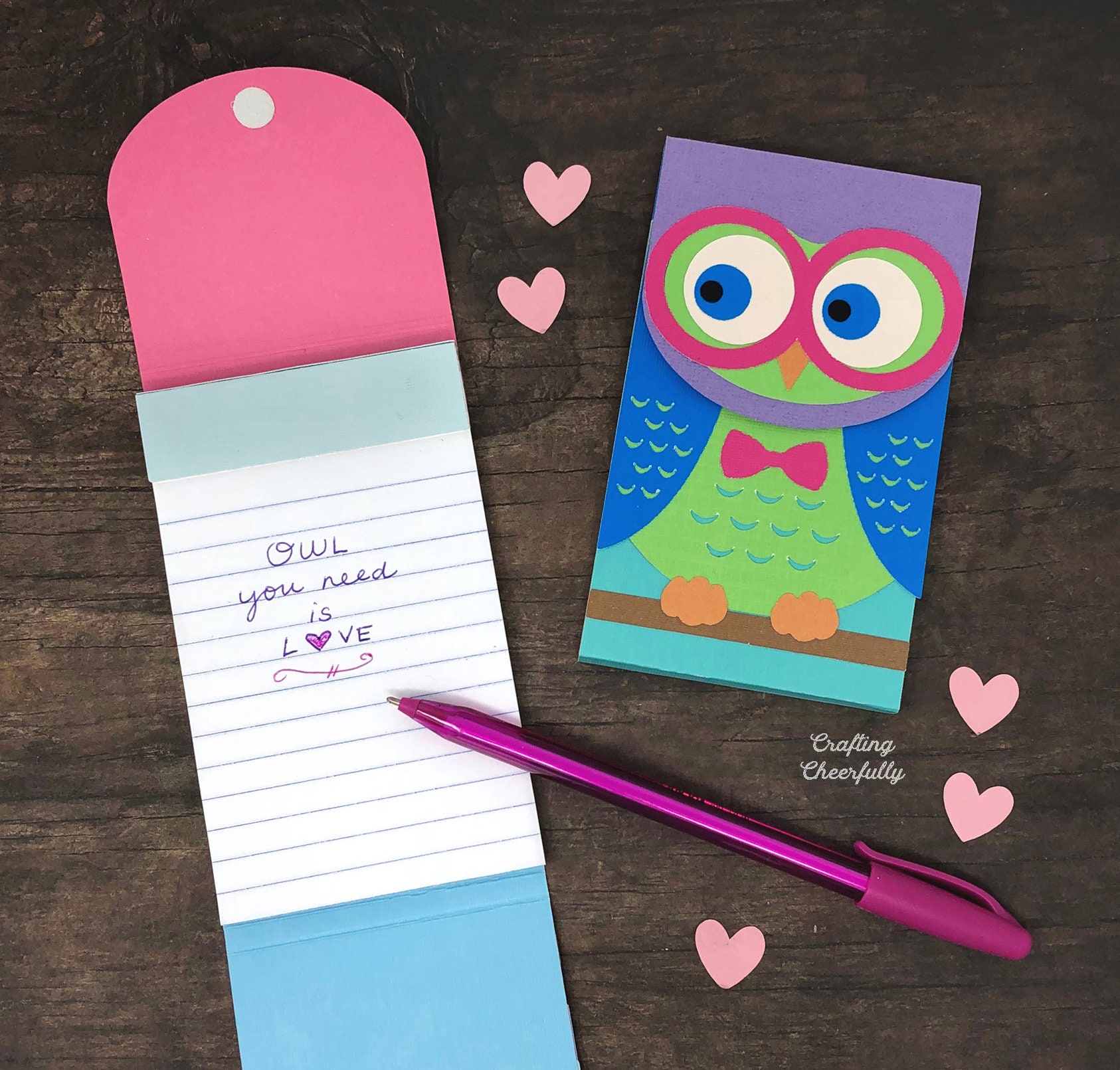 Owl Notepad SVG Cut File Owl SVG Cricut Craft - Etsy