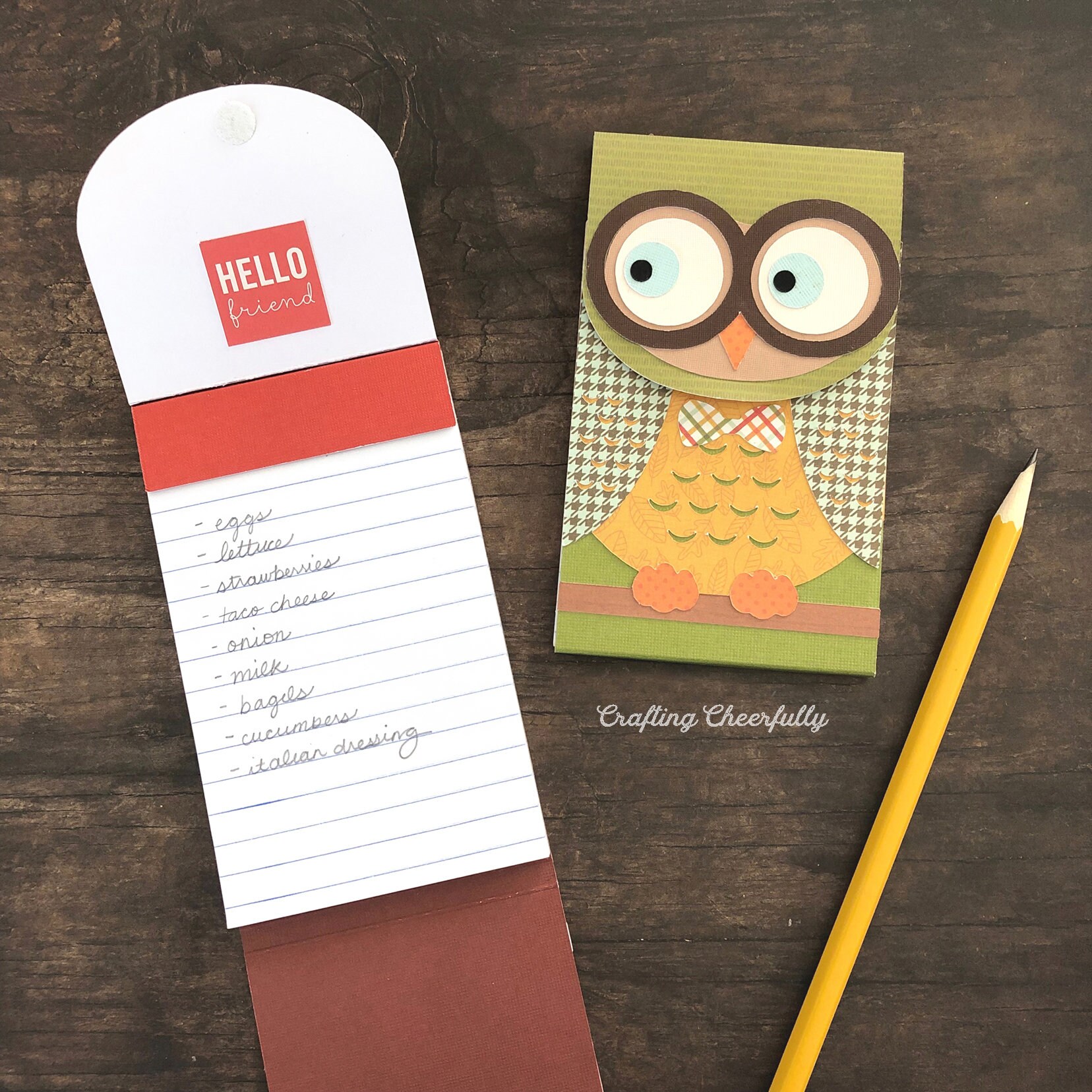Owl Notepad SVG Cut File Owl SVG Cricut Craft - Etsy