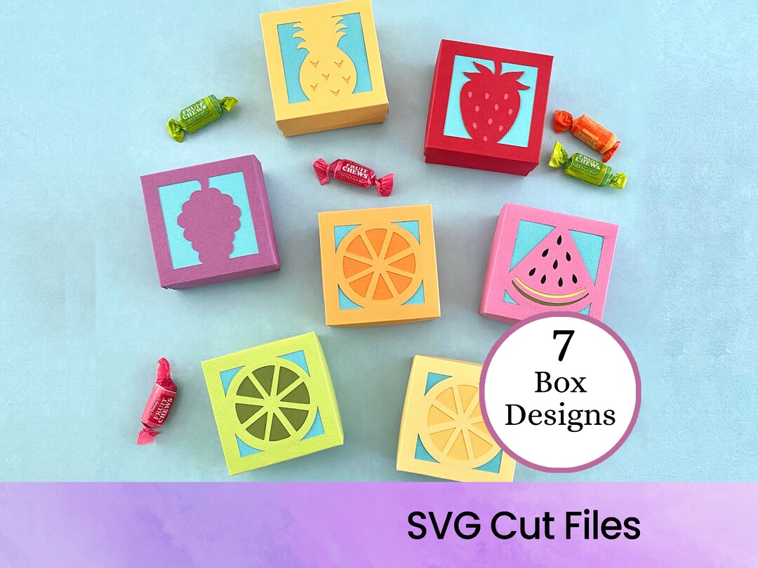 Fruit Treat Boxes SVG Cut Files | Fruit-themed Party Favors | Digital ...