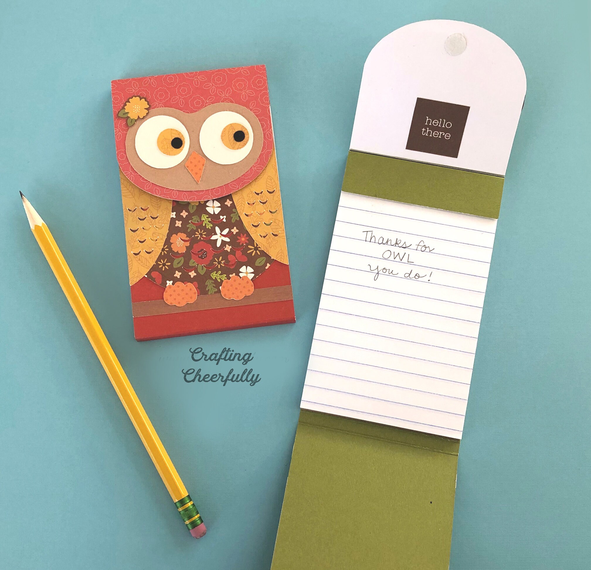 Owl Notepad SVG Cut File | Owl SVG | Cricut Craft - Etsy