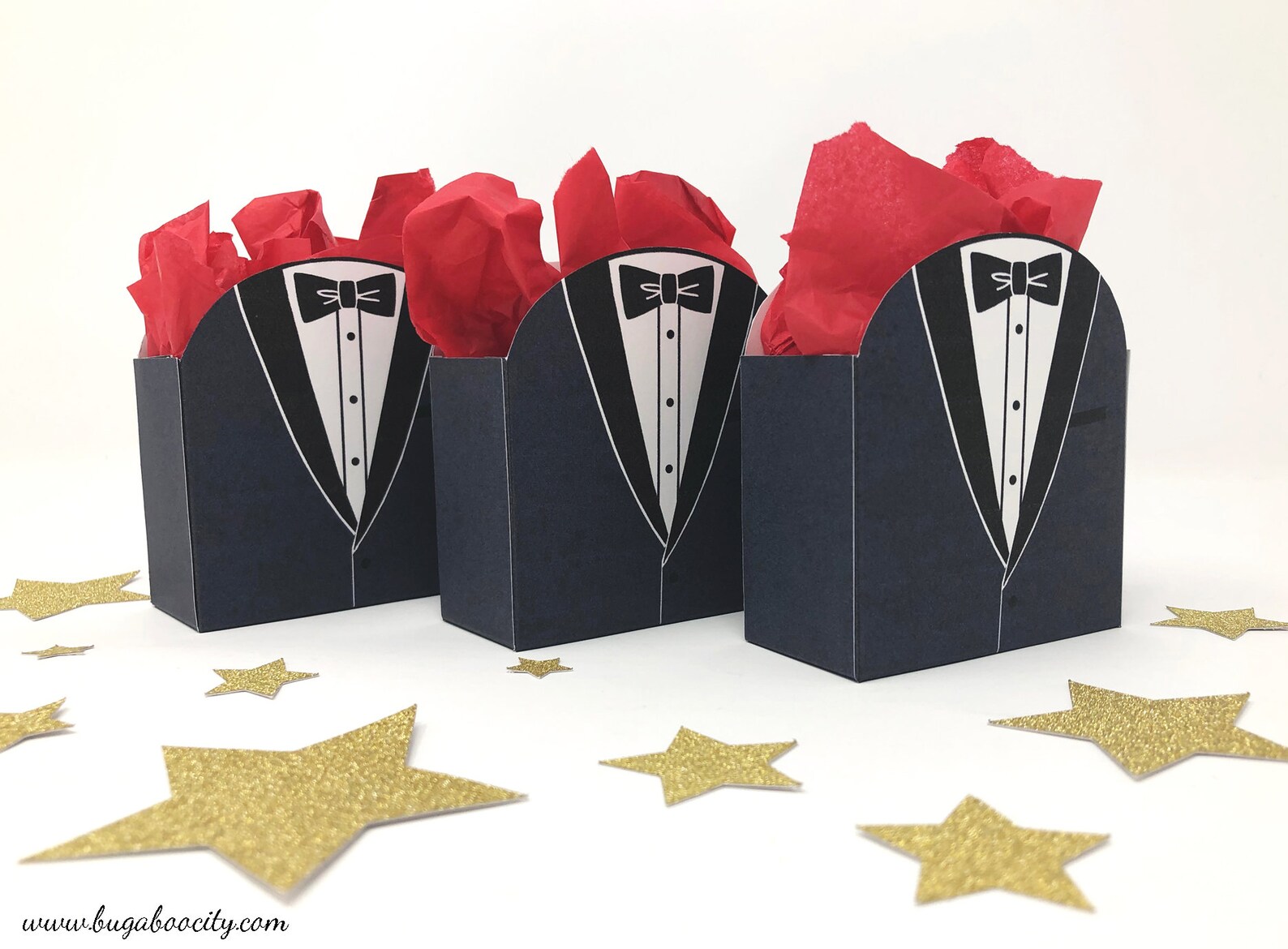 Red Carpet Treat Boxes Tuxedo and Dress Boxes Glamorous | Etsy