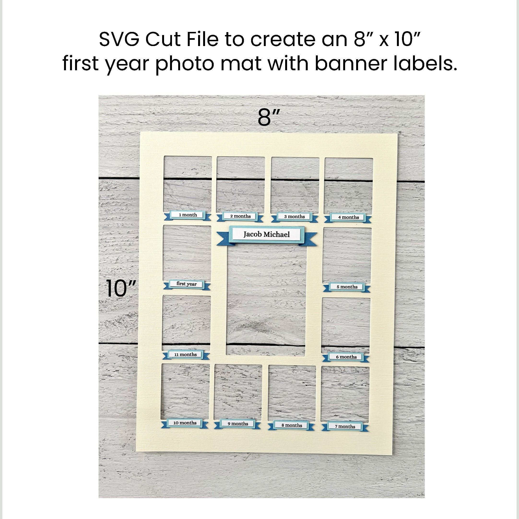 First Year Photo Frame Insert SVG Cut File Digital Download - Etsy