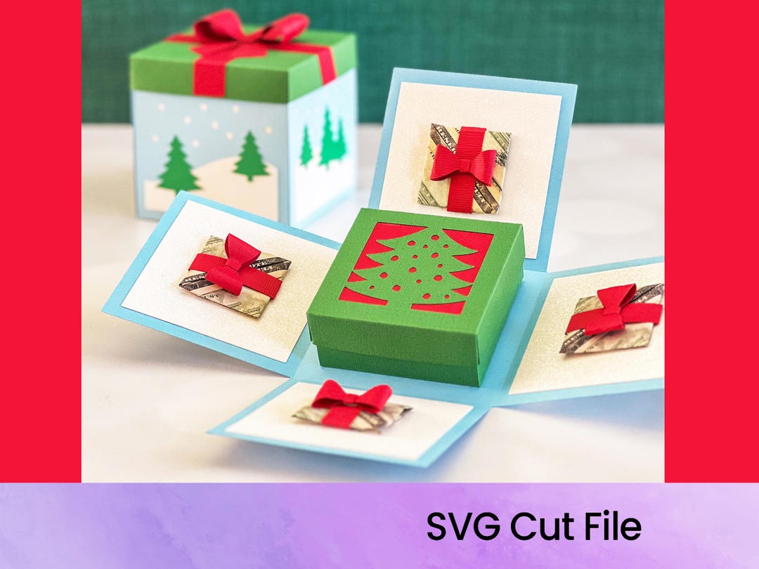 Christmas Explosion Box - Money Gift Box - SVG Cut File - Etsy