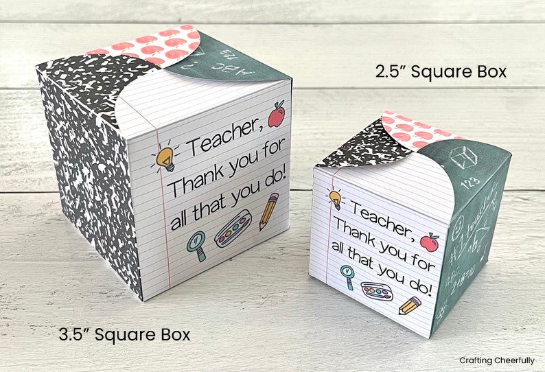 Thank You Teacher Box | Printable Digital Download - Etsy