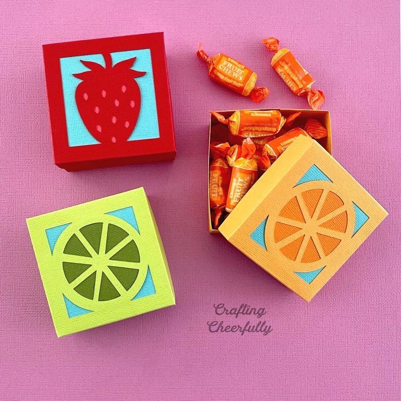 Fruit Treat Boxes SVG Cut Files | Fruit-themed Party Favors | Digital ...