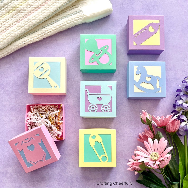 Baby Shower Treat Box SVG Cut Files | Favor Boxes | Digital Download - Etsy