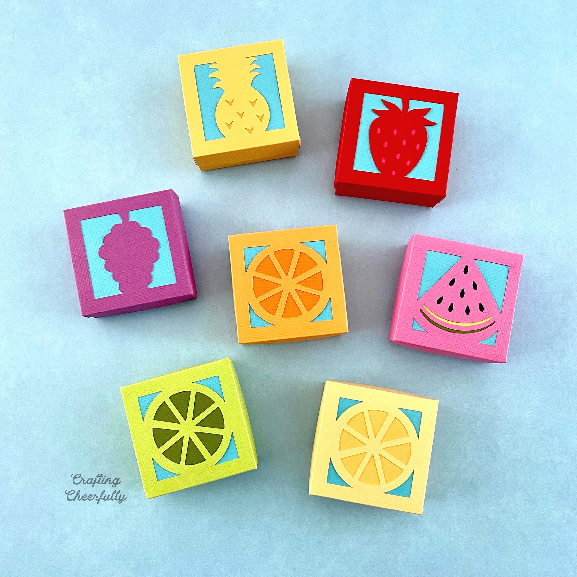 Fruit Treat Boxes SVG Cut Files | Fruit-themed Party Favors | Digital ...
