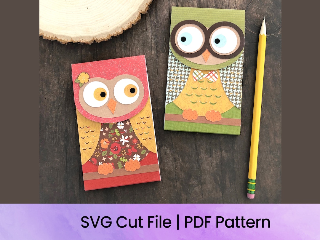 Owl Notepad SVG Cut File | Owl SVG | Cricut Craft - Etsy