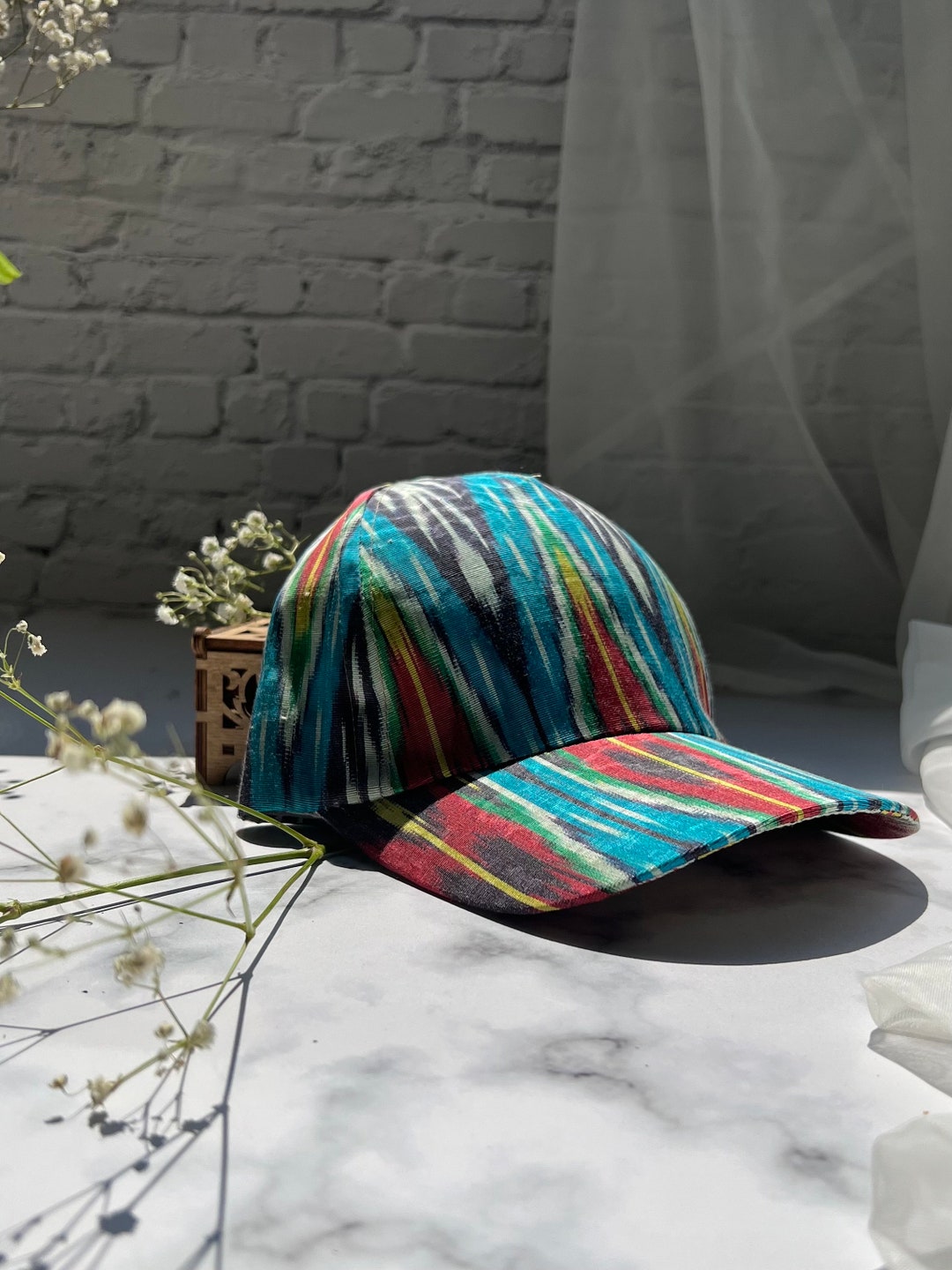 Ikat Hat, Ikat Baseball Hat, Uzbek Ikat, Silk, Handwoven Silk - Etsy