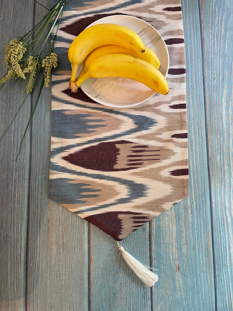 Ikat Table Runner, Handmade 4f 9in Long, 9in Wide - Etsy