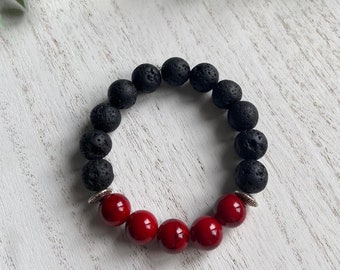 Red Howlite Bracelet - Etsy