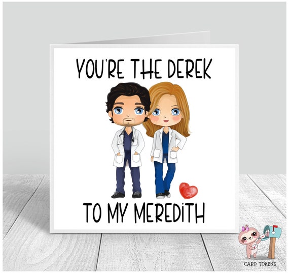 Meredith and Derek / Love Card / Anniversary / Valentines / - Etsy