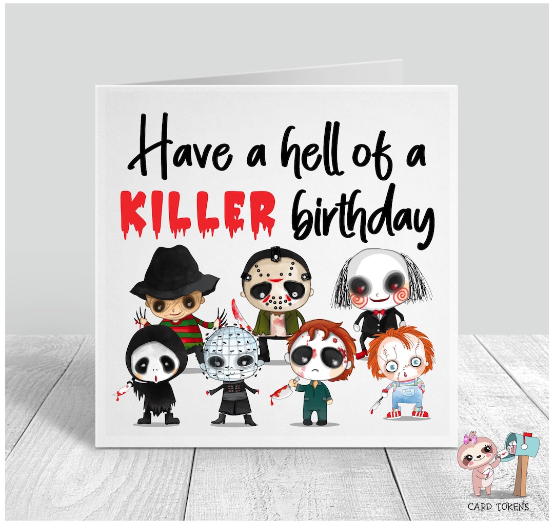 Horror Birthday / Happy Birthday Card / Digital File / Instant Download ...