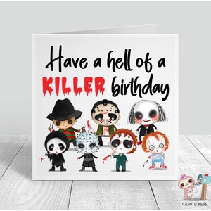 Horror Birthday / Happy Birthday Card / Digital File / Instant Download ...