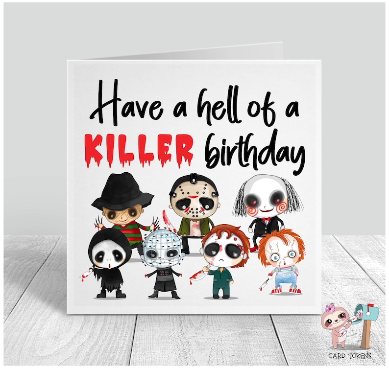 Horror Birthday / Happy Birthday Card / Digital File / Instant Download ...