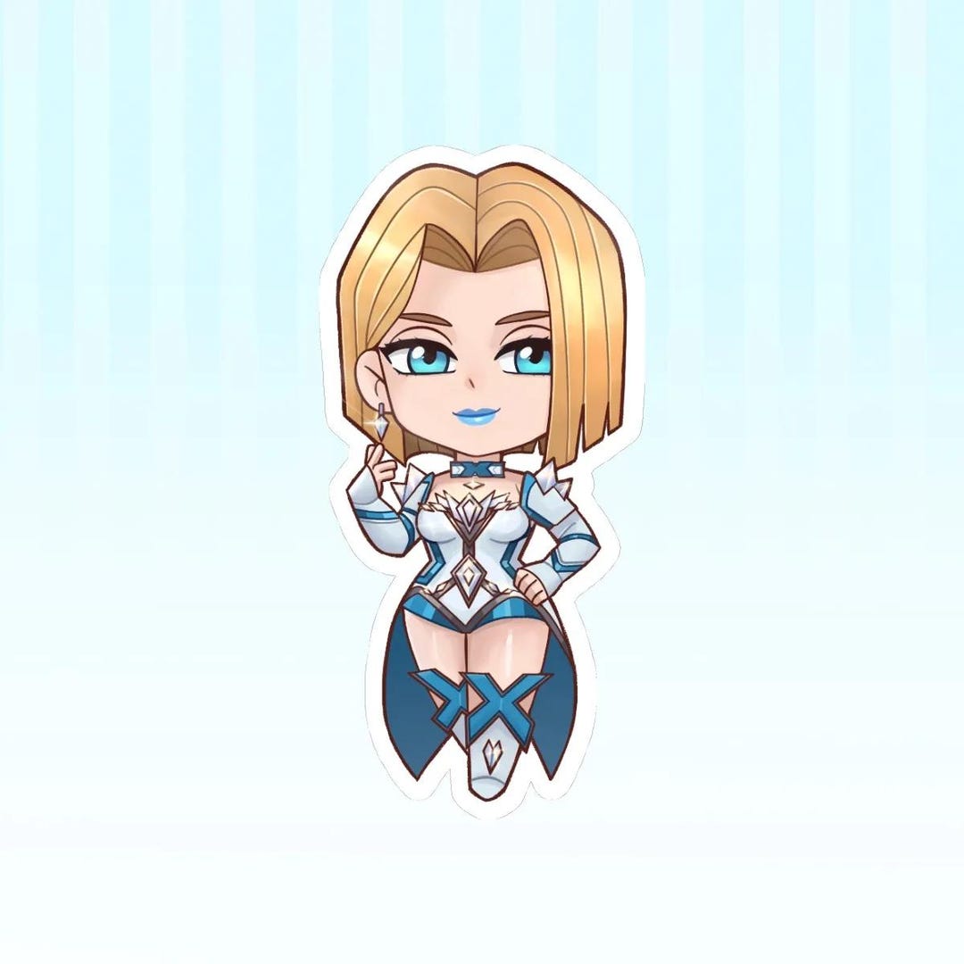 Marvel Rivals Chibi Emma Frost Holo Star Coated Sticker - Etsy