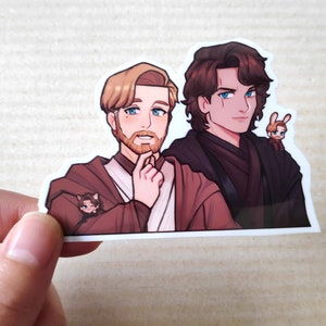 Anakin & Obi-wan Vinyl Sticker - Etsy