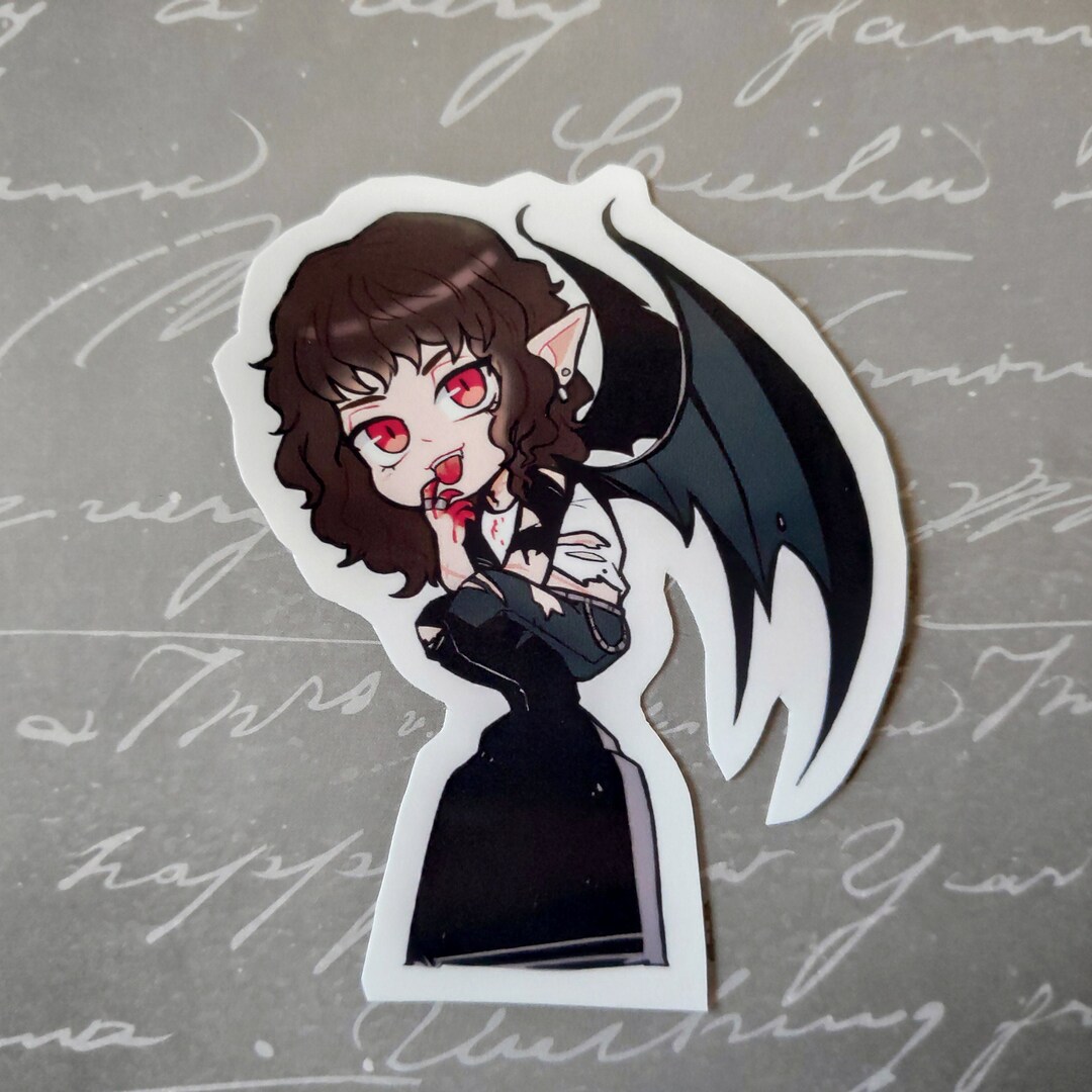 Vampire Eddie Munson Glossy Vinyl Sticker - Etsy