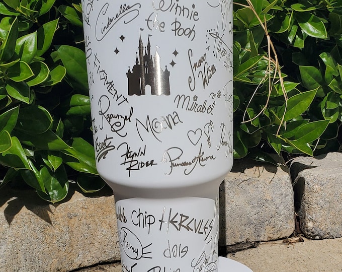 Castle and Characters Signature Cup, Characters Cup, Laser Engrave ...