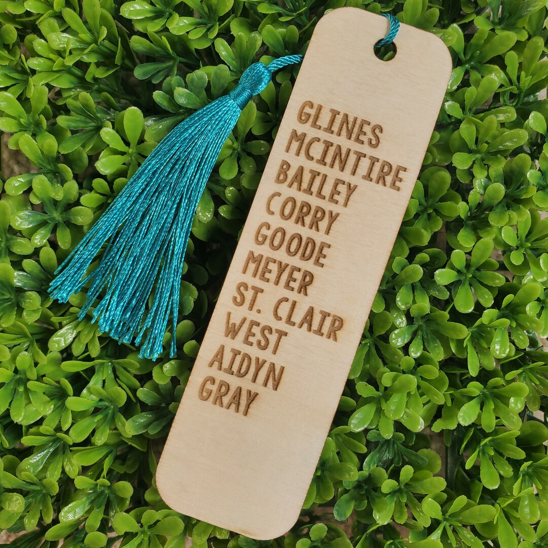 Personalized Favorite Author Bookmarks, Basswood, Laser Engraved ...