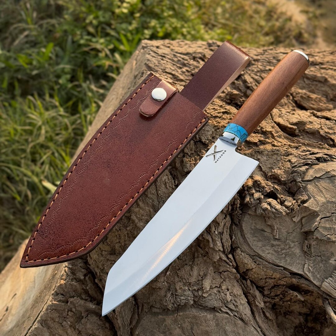 Handmade 12C27 Steel Chef Knife – Rose Wood Handle - Etsy